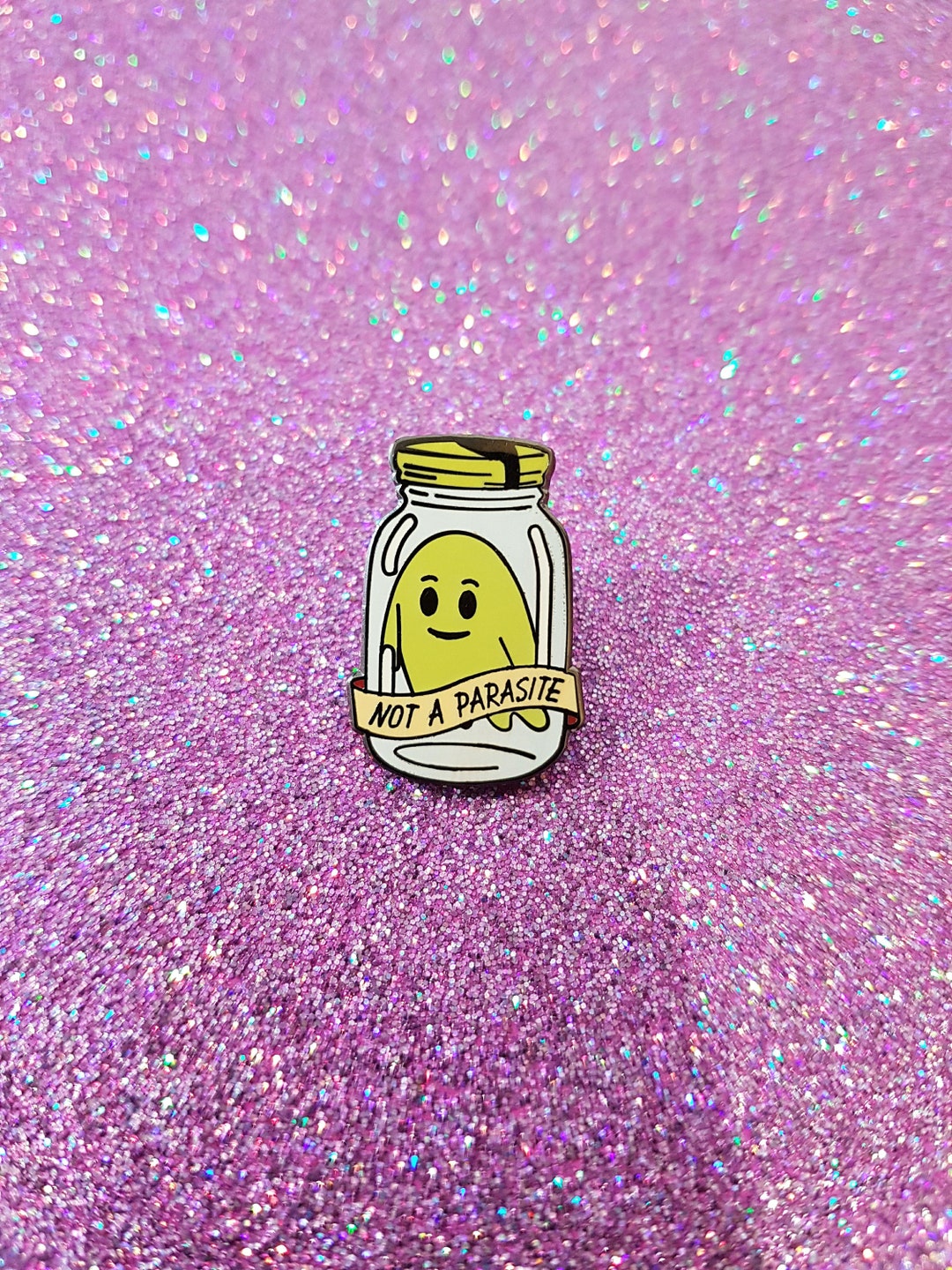 Ghost in A Jar, Parasite Enamel Pin! - Etsy