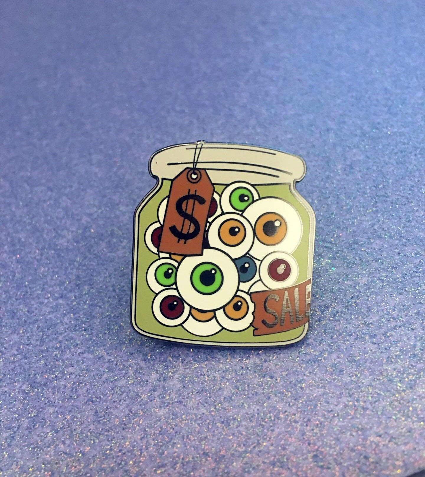 Eyeballs in A Jar Enamel Pin | Etsy