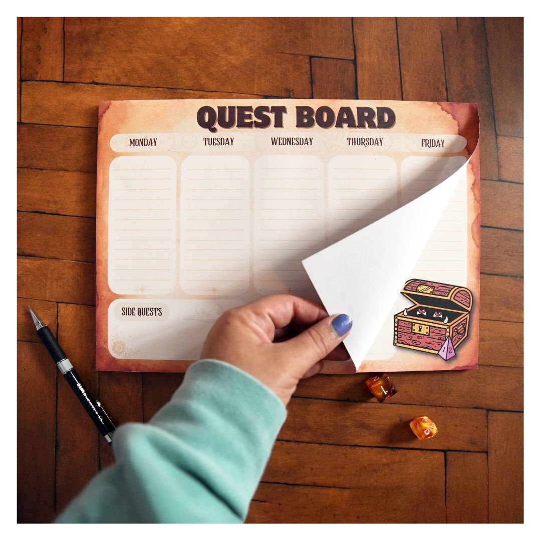 50-page Quest Board Desk Planner Pad - Etsy
