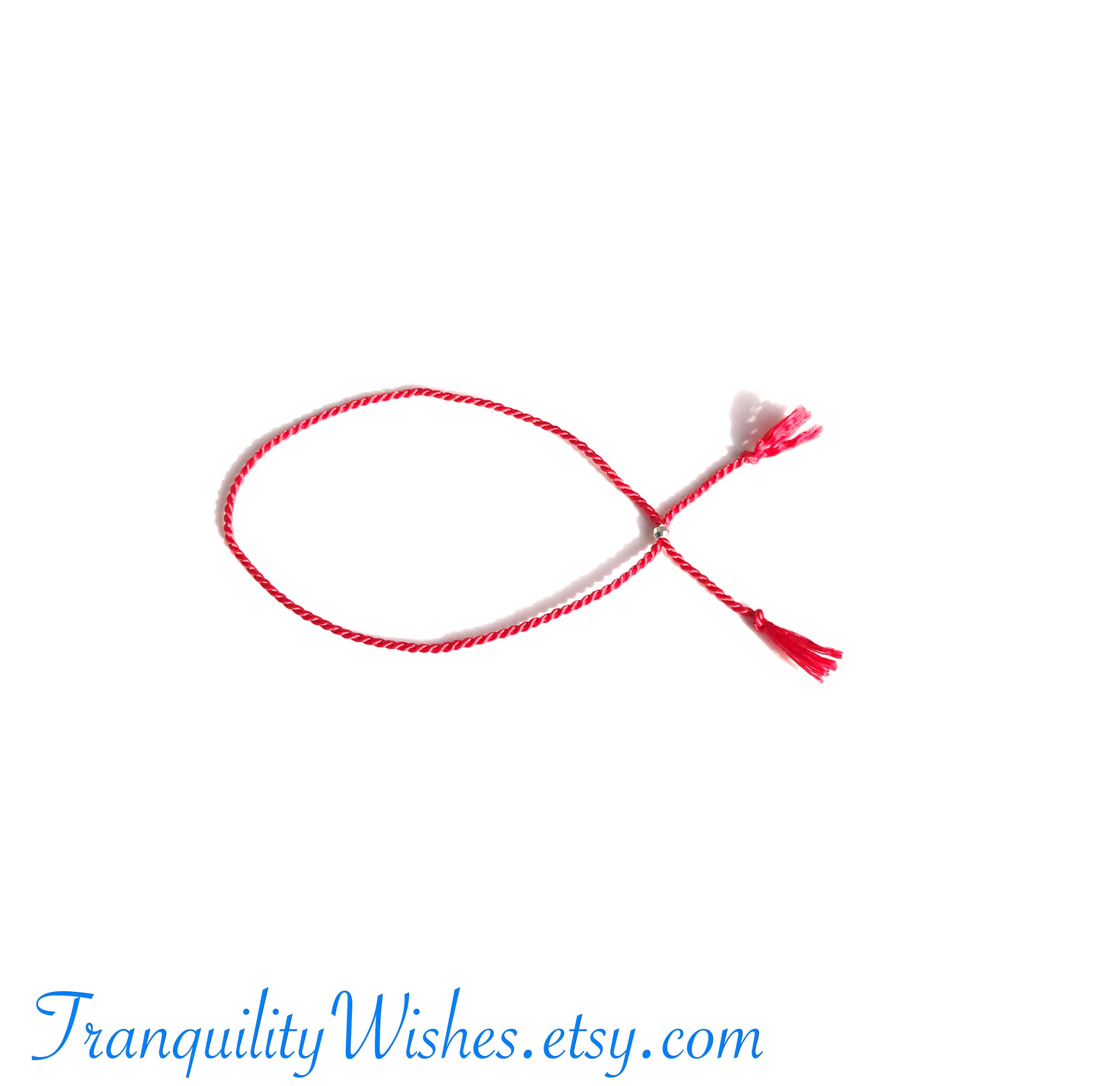 Red Thread Bracelet. Sterling Silver. Pure Silk. Red String. - Etsy