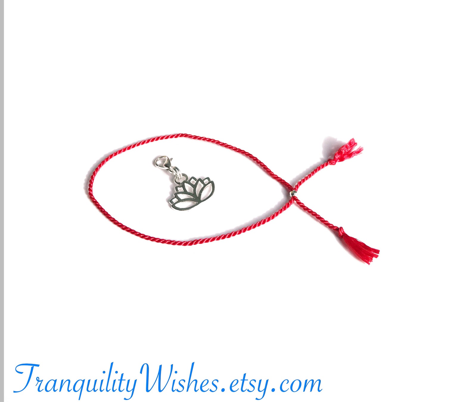 Red Thread Bracelet. Sterling Silver. Pure Silk. Red String. Protection ...