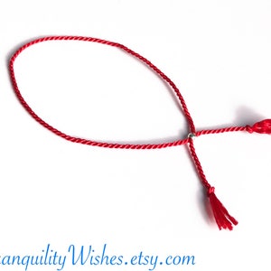 Red Thread Bracelet. Sterling Silver. Pure Silk. Red String. Protection ...
