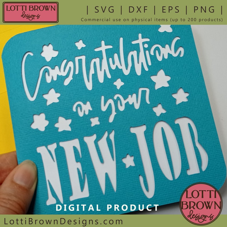 New Job Card Template 'congratulations on Your New - Etsy