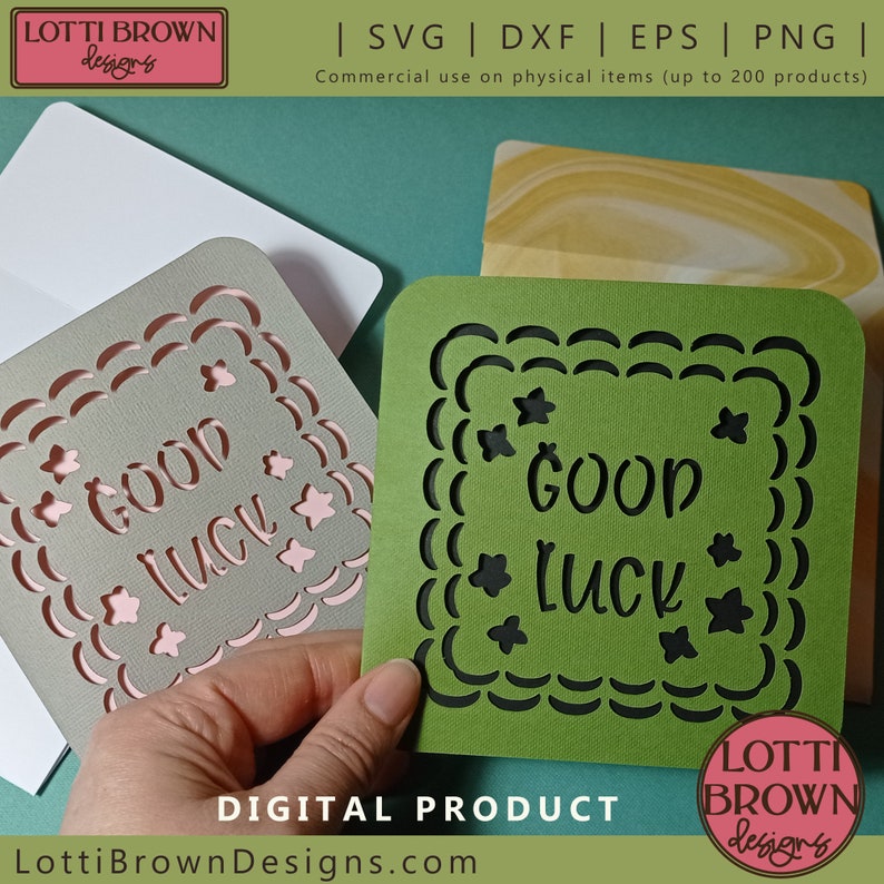 Good Luck Card SVG Good Luck Card Template Download Good - Etsy