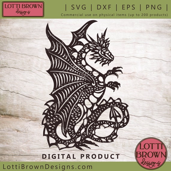 Dragon SVG Dragon Cut File Dragon PNG DXF Eps Svg - Etsy