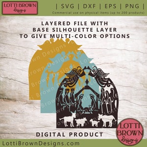 Simple Nativity SVG Nativity Scene SVG Christmas Nativity - Etsy