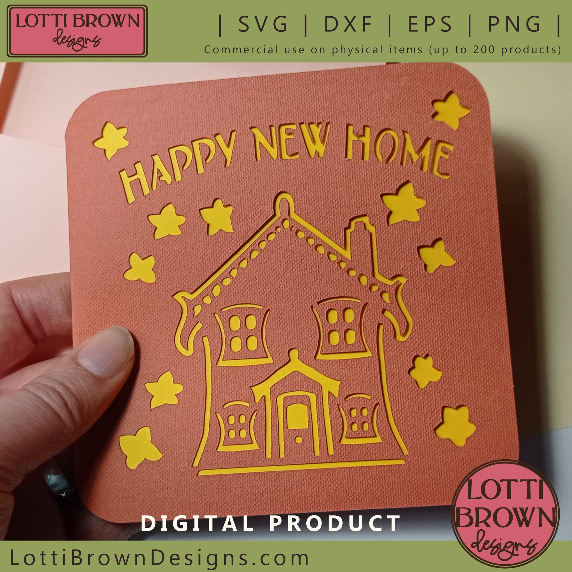New Home Card SVG Greeting Card Template to Download - Etsy Australia