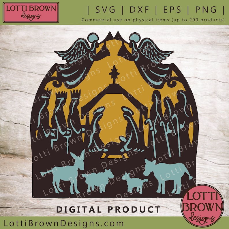 Simple Nativity SVG Nativity Scene SVG Christmas Nativity - Etsy