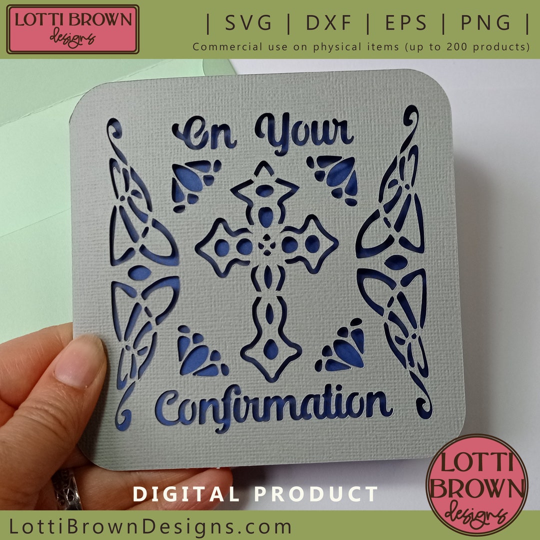 Confirmation Card SVG, Confirmation Card Downloadable Template ...