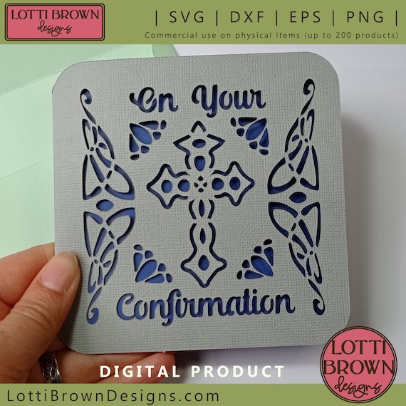 Confirmation Card SVG Confirmation Card Downloadable | Etsy UK