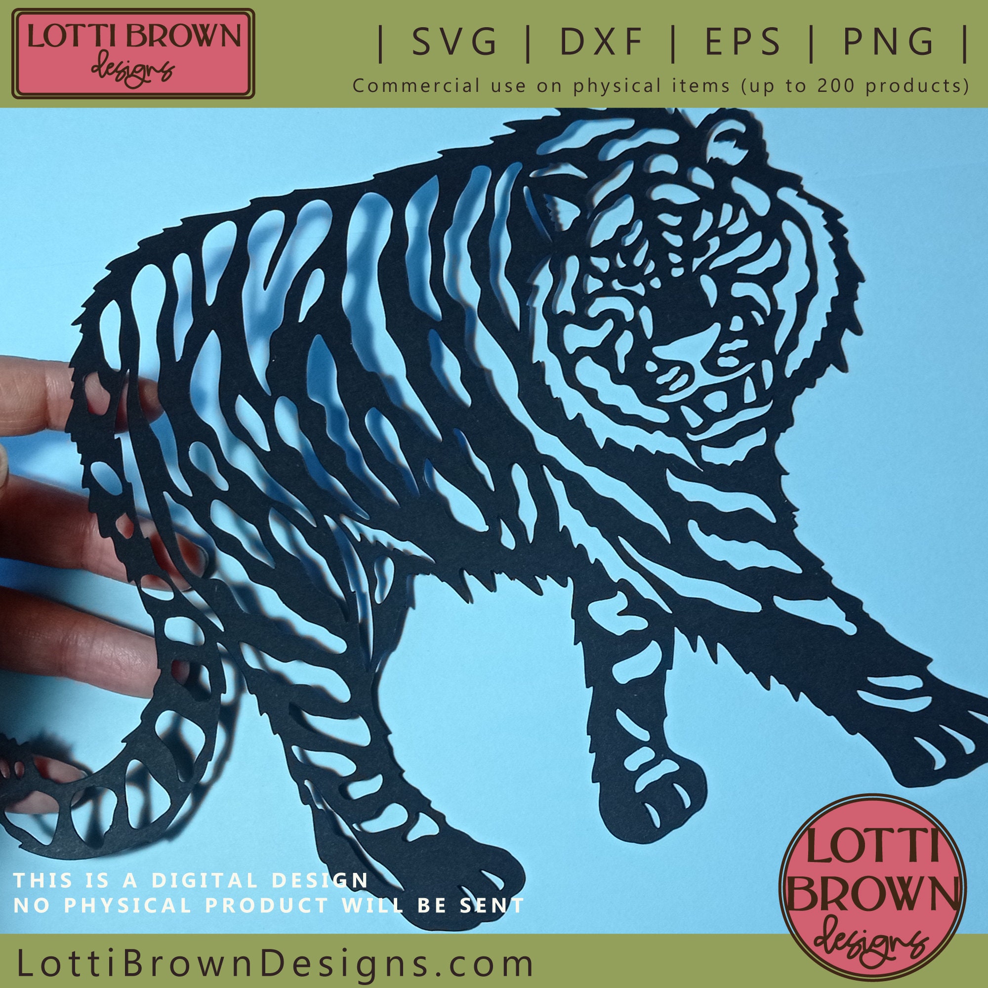 Materials Collage Eps Tiger Files for Cricut Banner Svg Split Monogram ...
