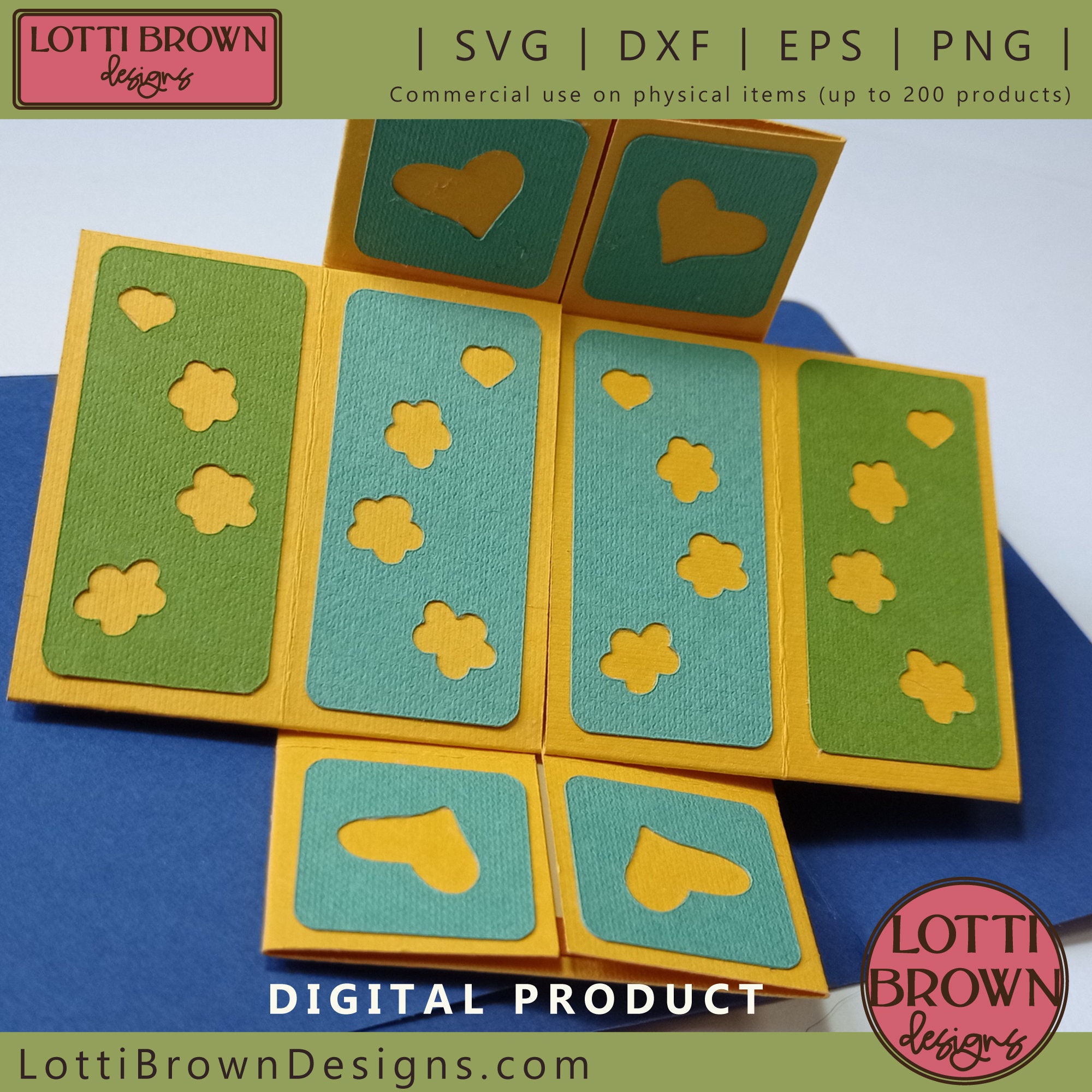 Never Ending Card SVG Template 3D Card SVG Pop up Card SVG - Etsy UK