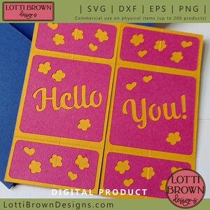 Never Ending Card SVG Template, 3D Card SVG, Pop up Card SVG ...