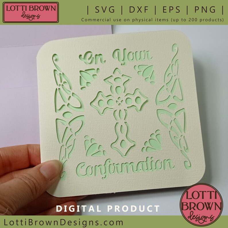 Confirmation Card SVG Confirmation Card Downloadable - Etsy