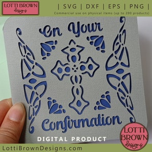 Confirmation Card SVG, Confirmation Card Downloadable Template ...