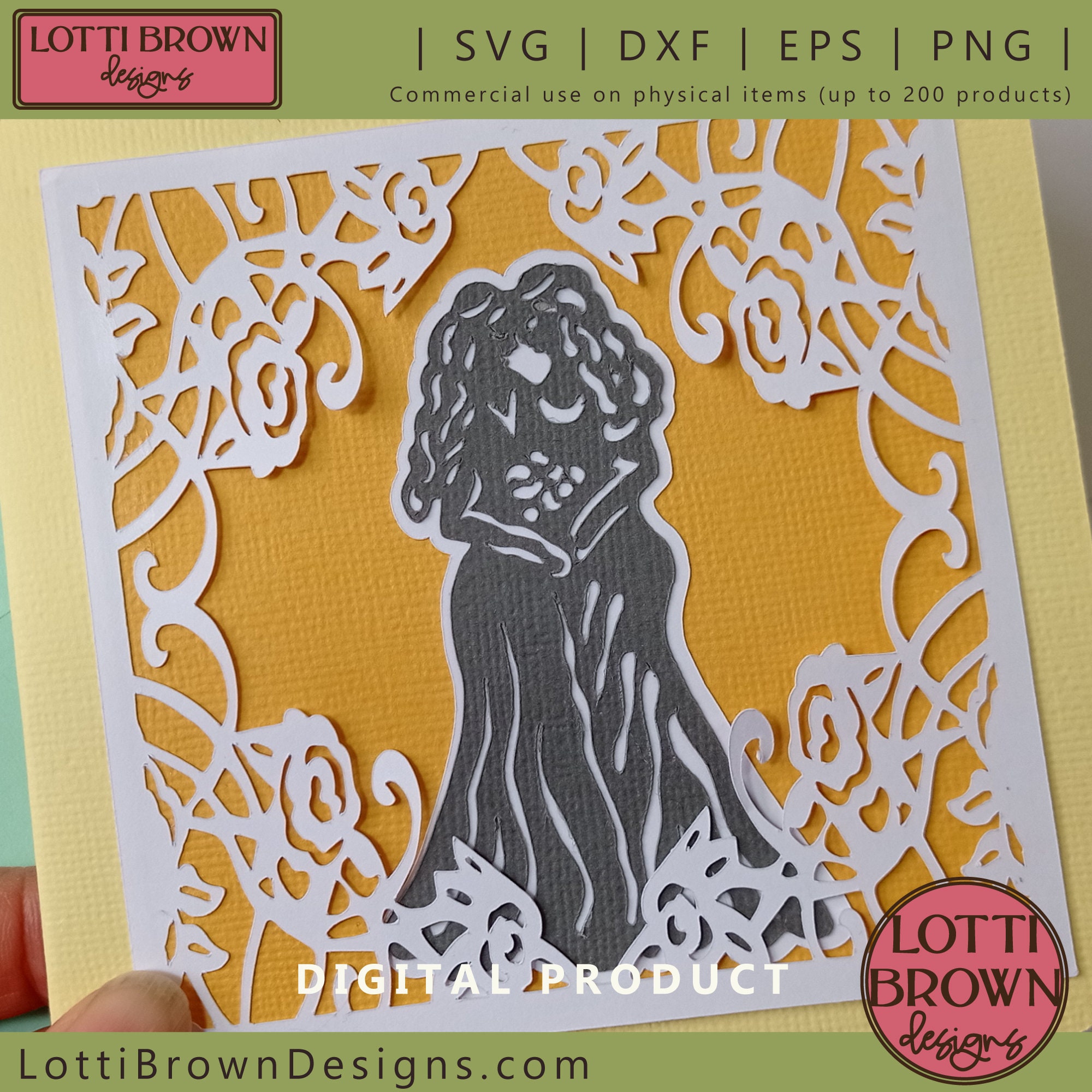 Layered Gay Wedding Card SVG for Cutting Machines Digital Two - Etsy