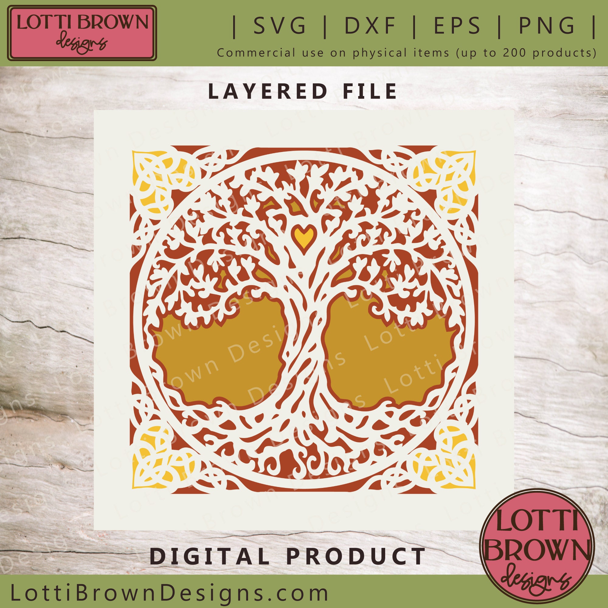 Layered Tree of Life SVG Celtic Tree of Life Shadow Box SVG - Etsy