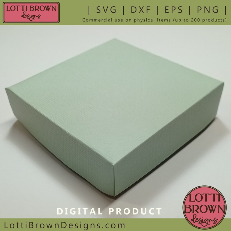 Gift Box SVG Template Basic Square Box Template With Separate - Etsy