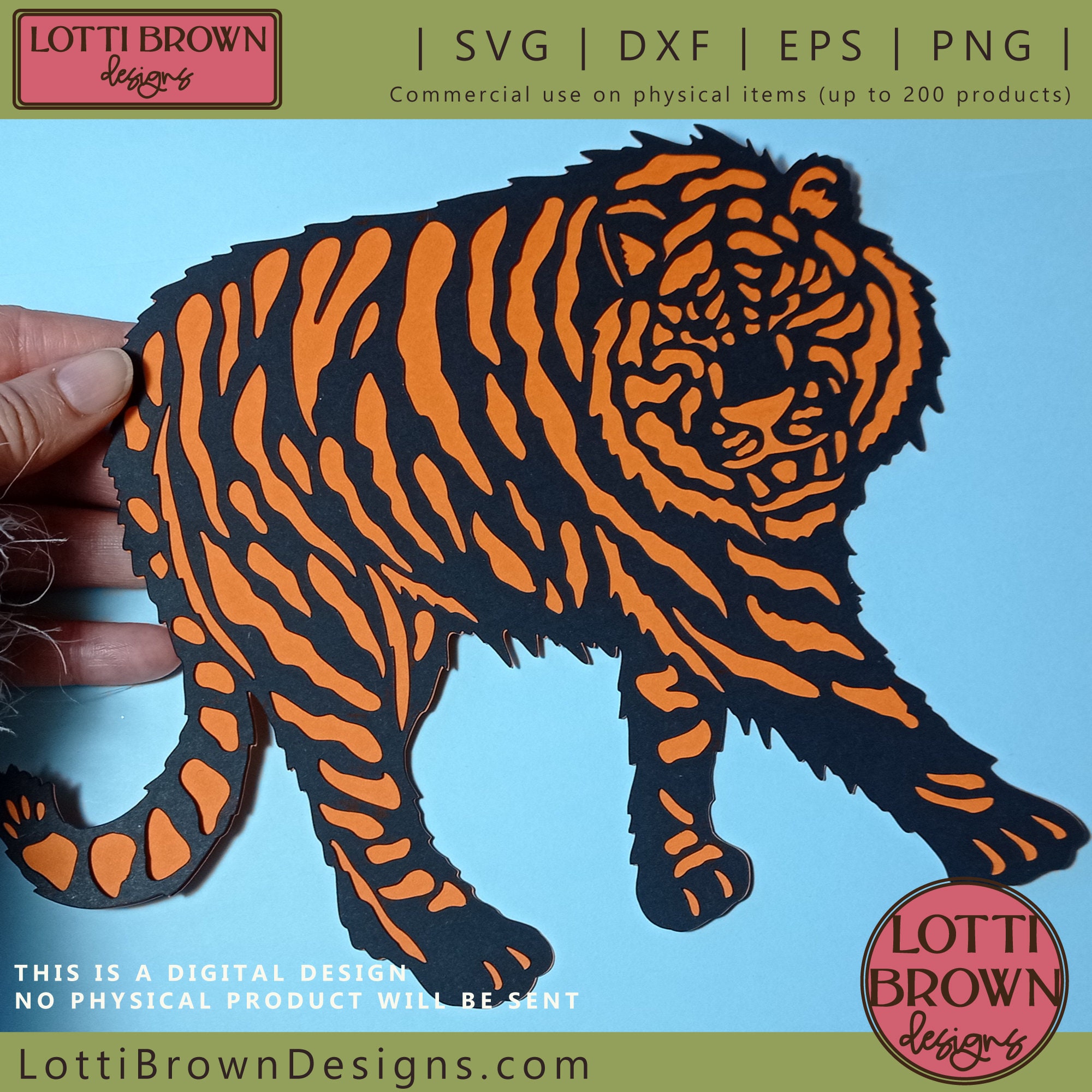 Materials Collage Eps Tiger Files for Cricut Banner Svg Split Monogram ...