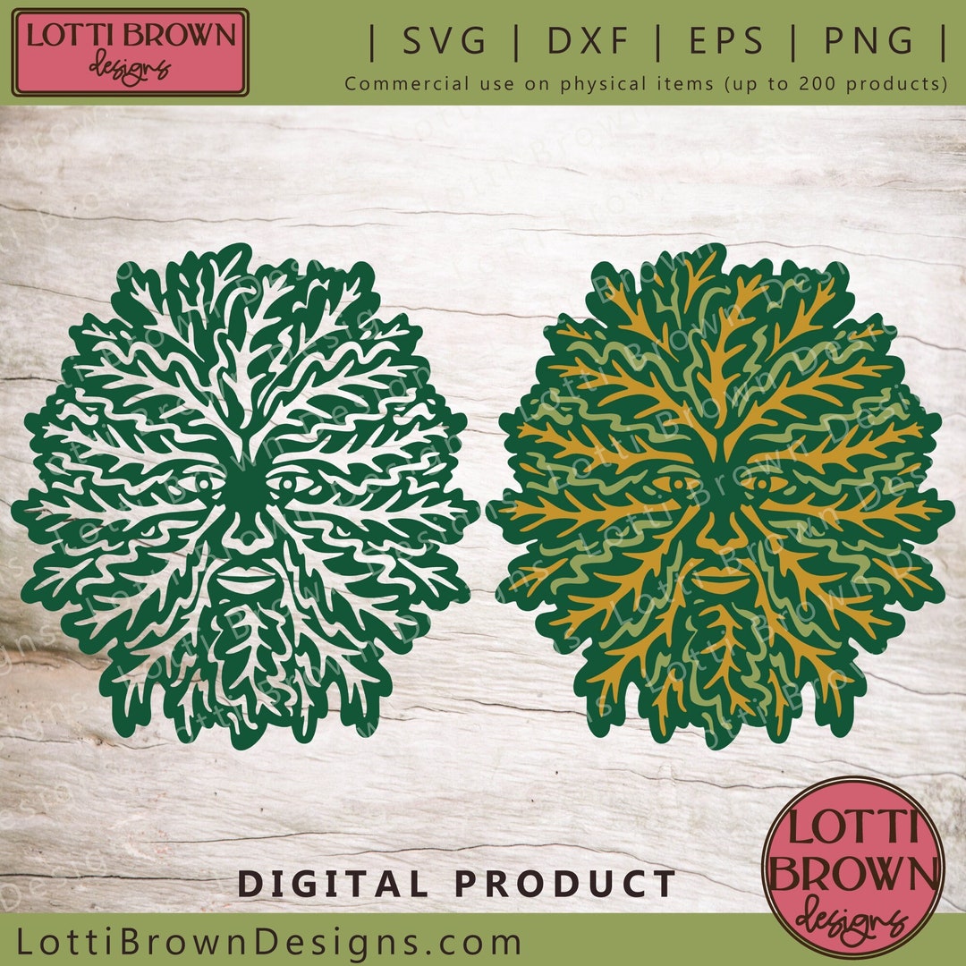 Green Man SVG, Layered Green Man Template, Celtic Green Man Cut File ...