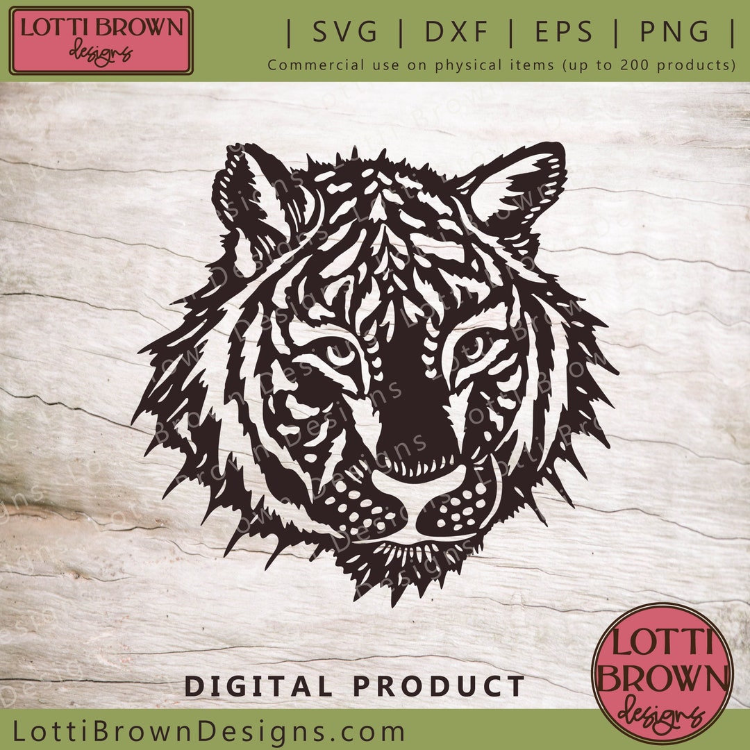 Tiger Face SVG, Tiger SVG, Tiger PNG, Dxf, Eps, Cut File, Year of the ...