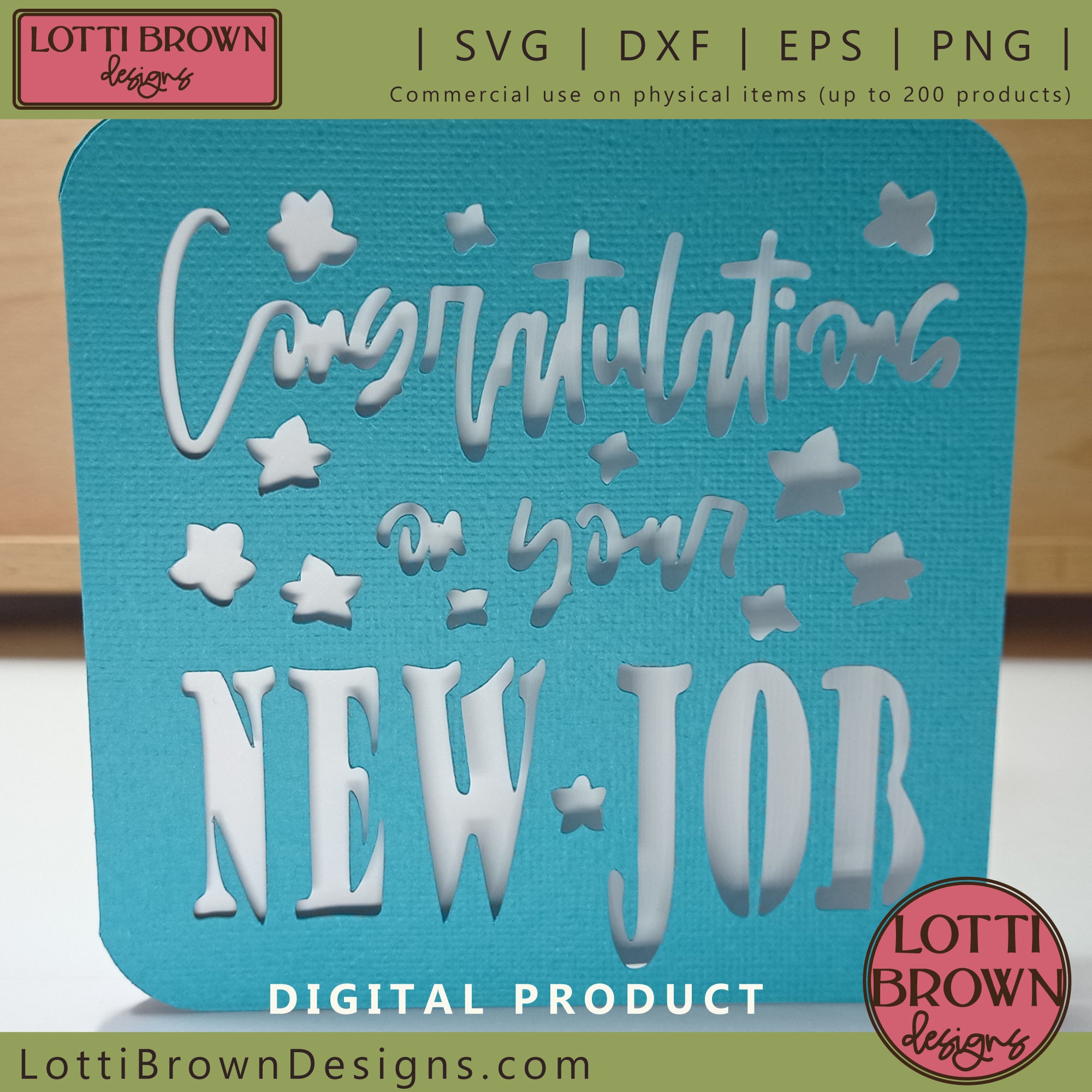 New Job Card Template 'congratulations on Your New - Etsy