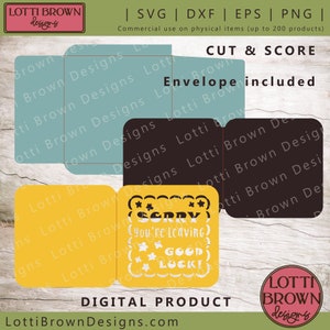 Leaving Card SVG Leaving Card Template for Cutting Machines 'sorry You ...