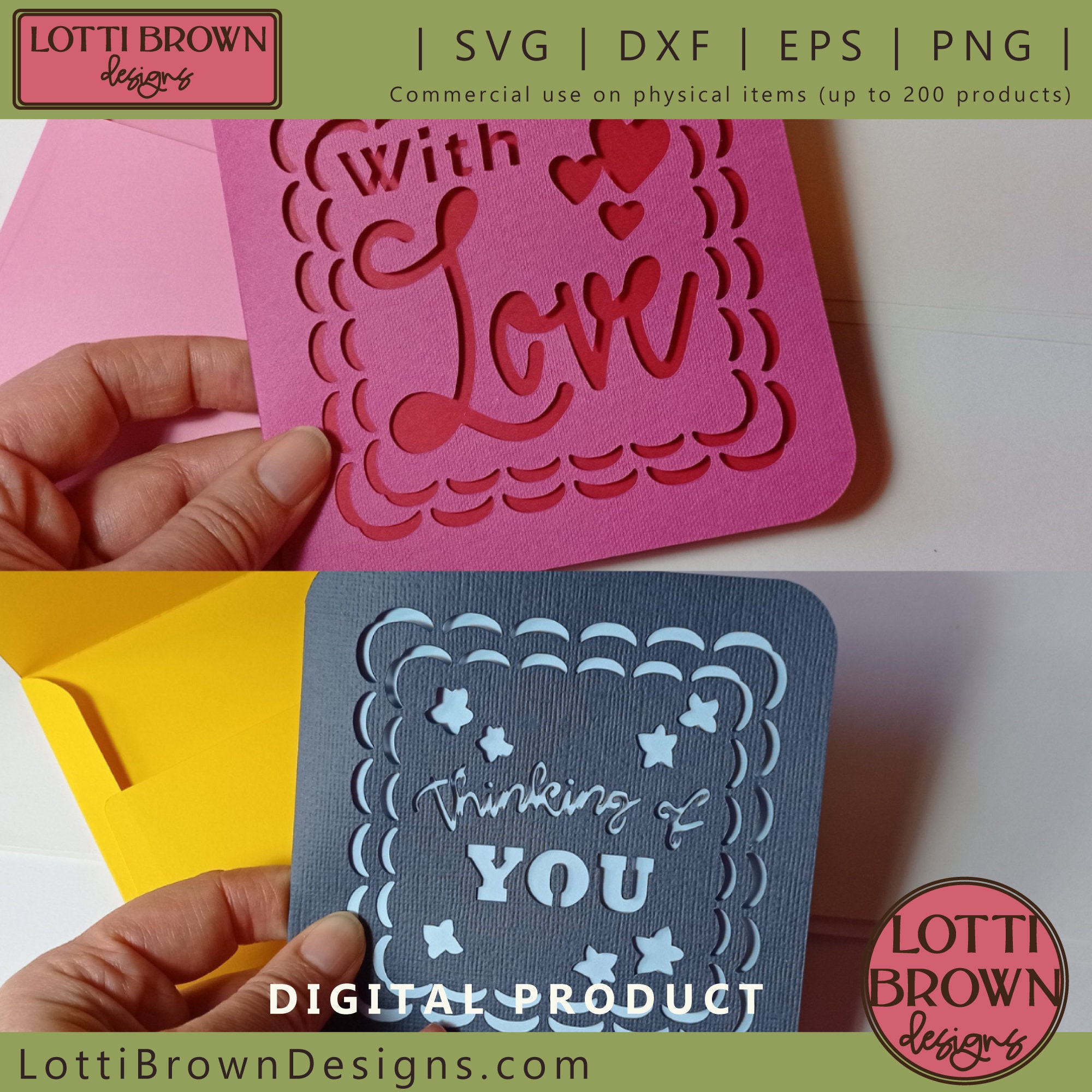 Greeting Card SVG Bundle for Cutting Machines Ten Card SVG - Etsy