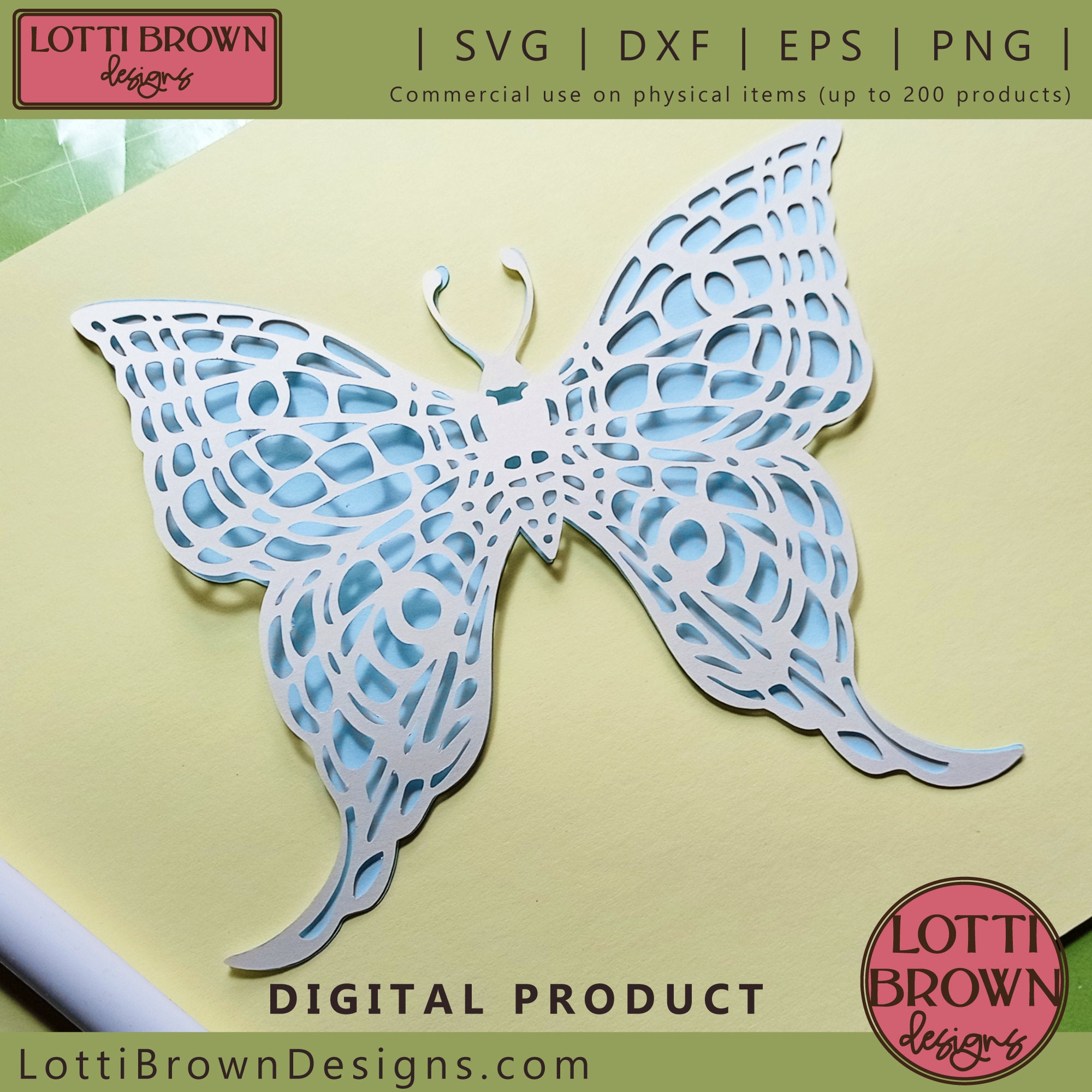 Beautiful Butterfly SVG Cut File Paper Cut Butterfly - Etsy
