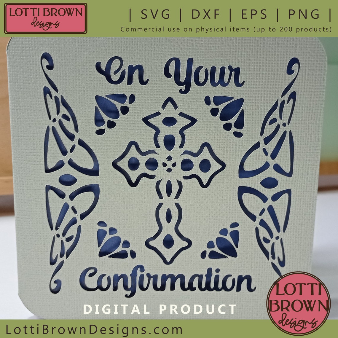 Confirmation Card SVG Confirmation Card Downloadable - Etsy