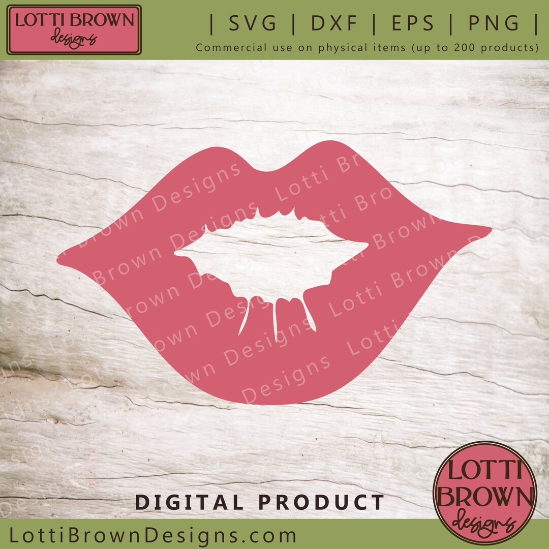 Pink Lips SVG Cut File Red Lips PNG DXF Eps Svg Lips - Etsy