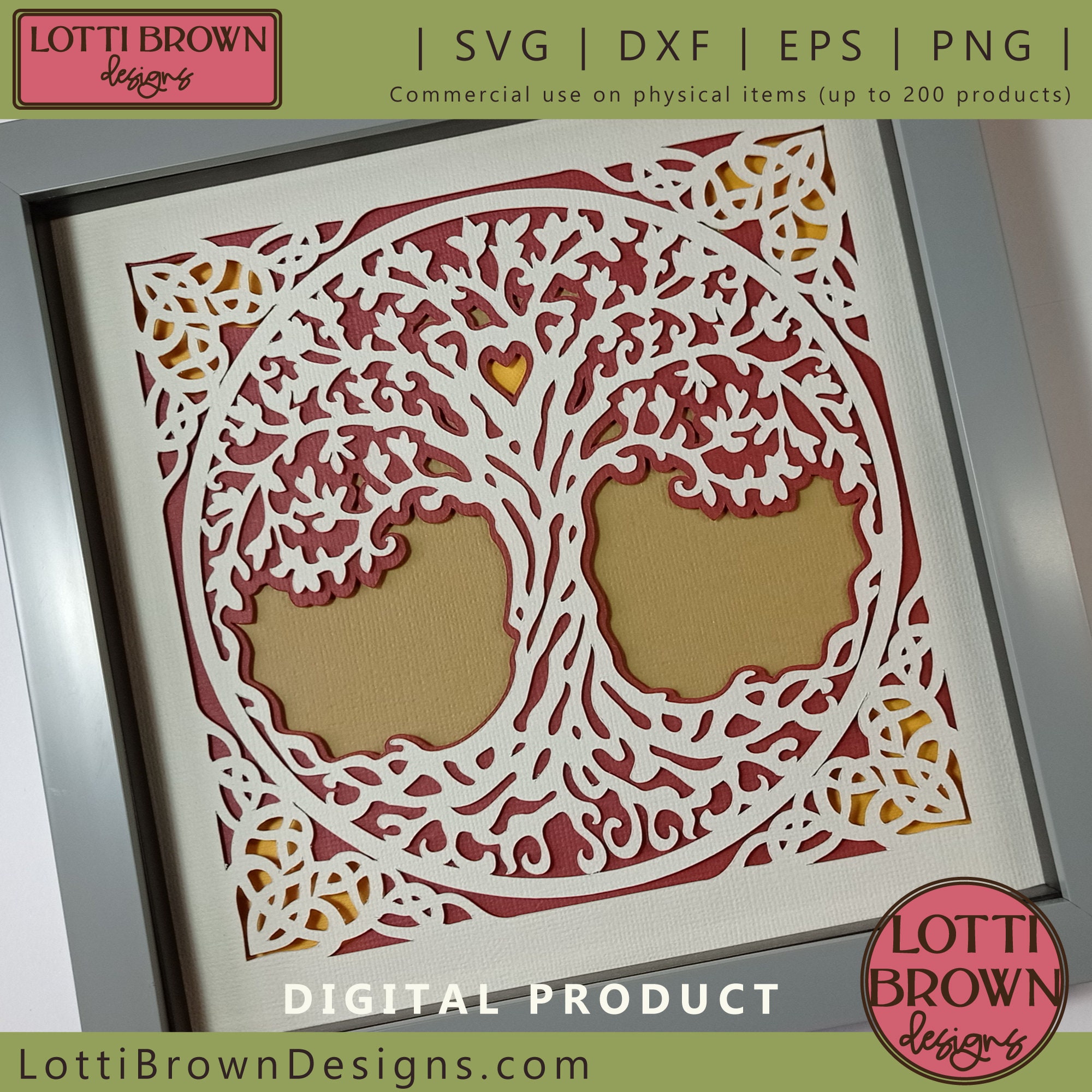 Layered Tree of Life SVG Celtic Tree of Life Shadow Box SVG - Etsy