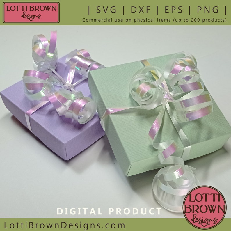 Gift Box SVG Template Basic Square Box Template With Separate - Etsy