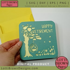 Retirement Card SVG Retirement Card Template for Cutting Machines Svg ...