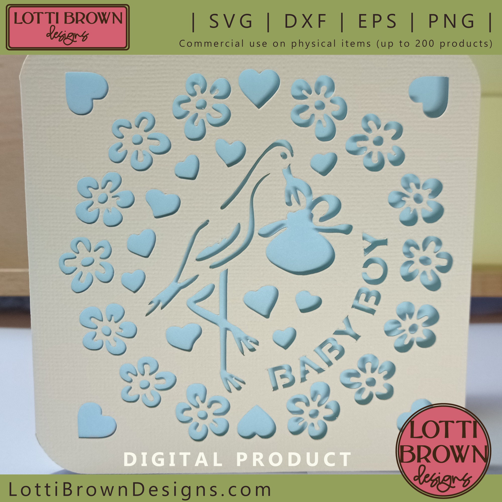 Baby Boy Card SVG New Baby Card SVG Template Svg Png Dxf - Etsy UK