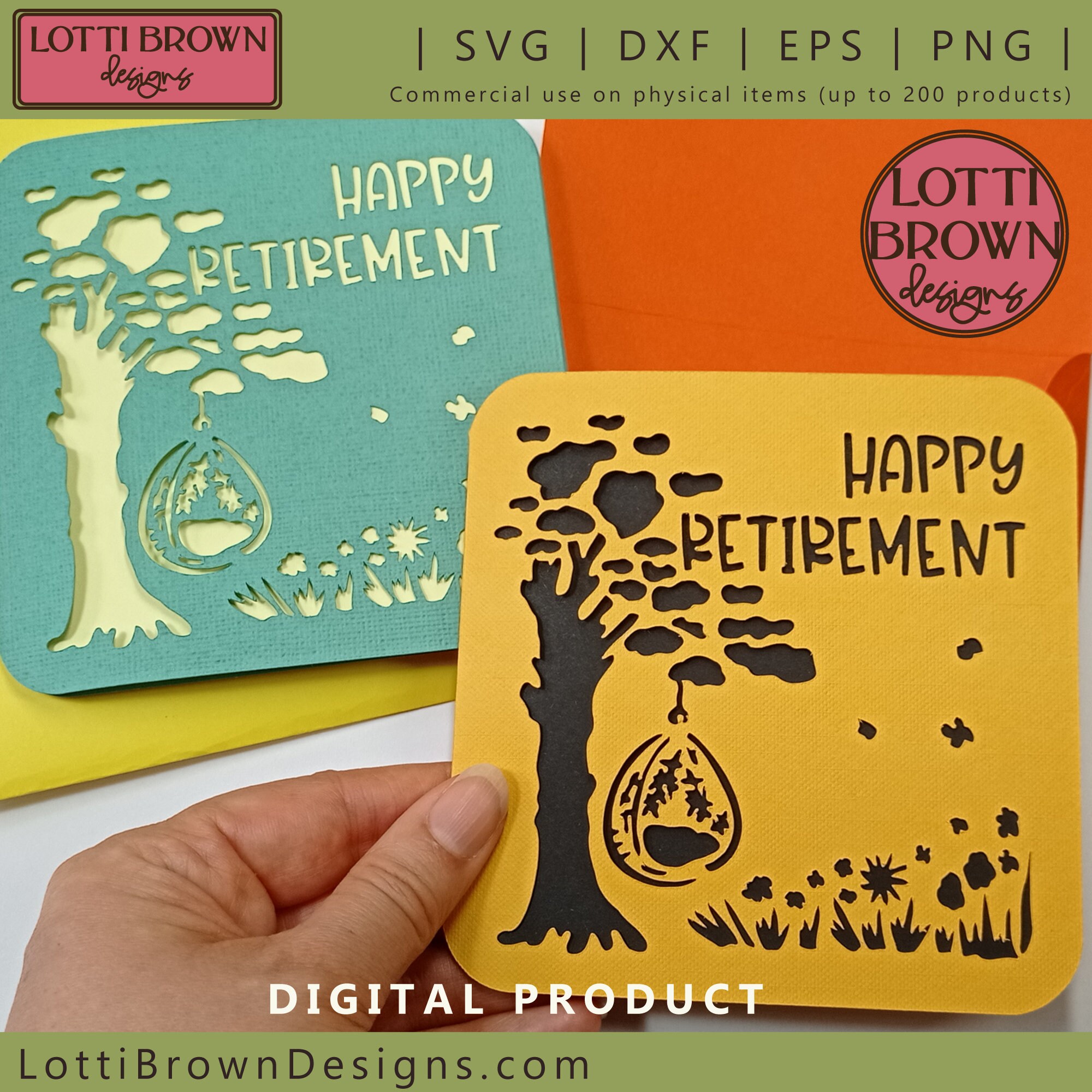 Retirement Card SVG Retirement Card Template for Cutting - Etsy