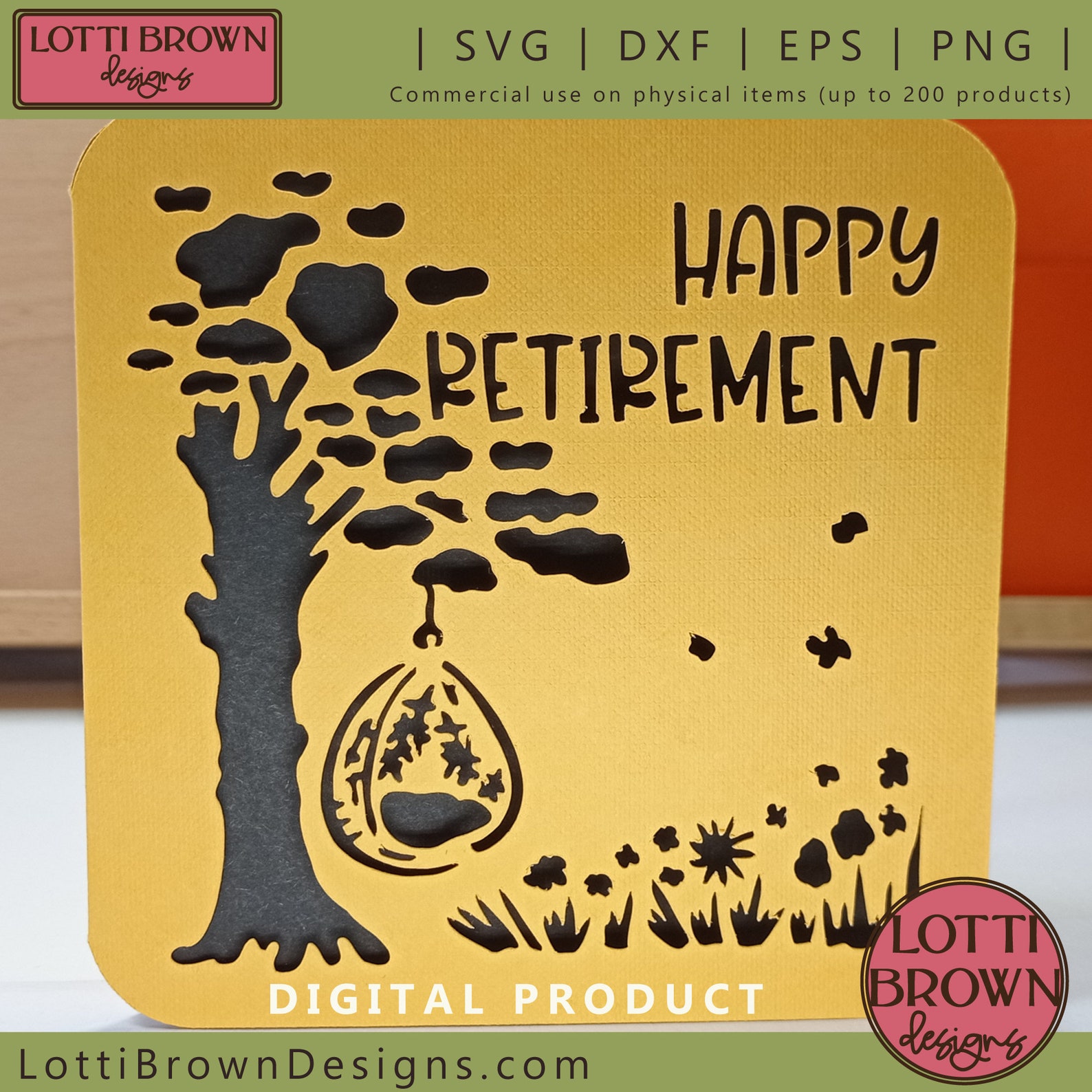 Retirement Card SVG Retirement Card Template for Cutting - Etsy