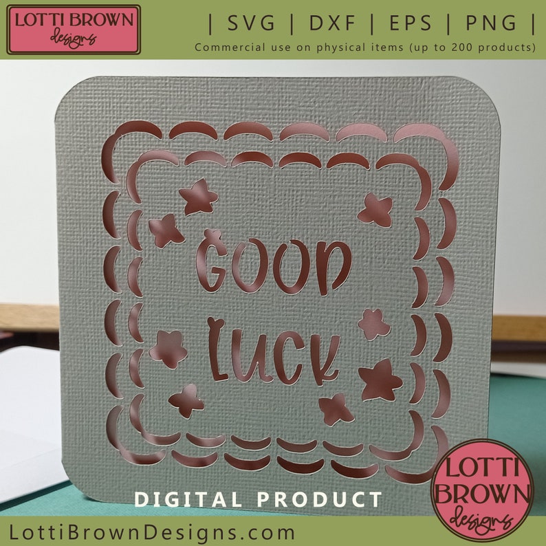 Good Luck Card SVG Good Luck Card Template Download Good - Etsy