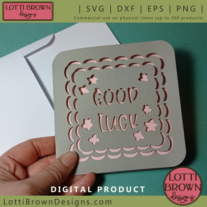 Good Luck Card SVG Good Luck Card Template Download Good - Etsy
