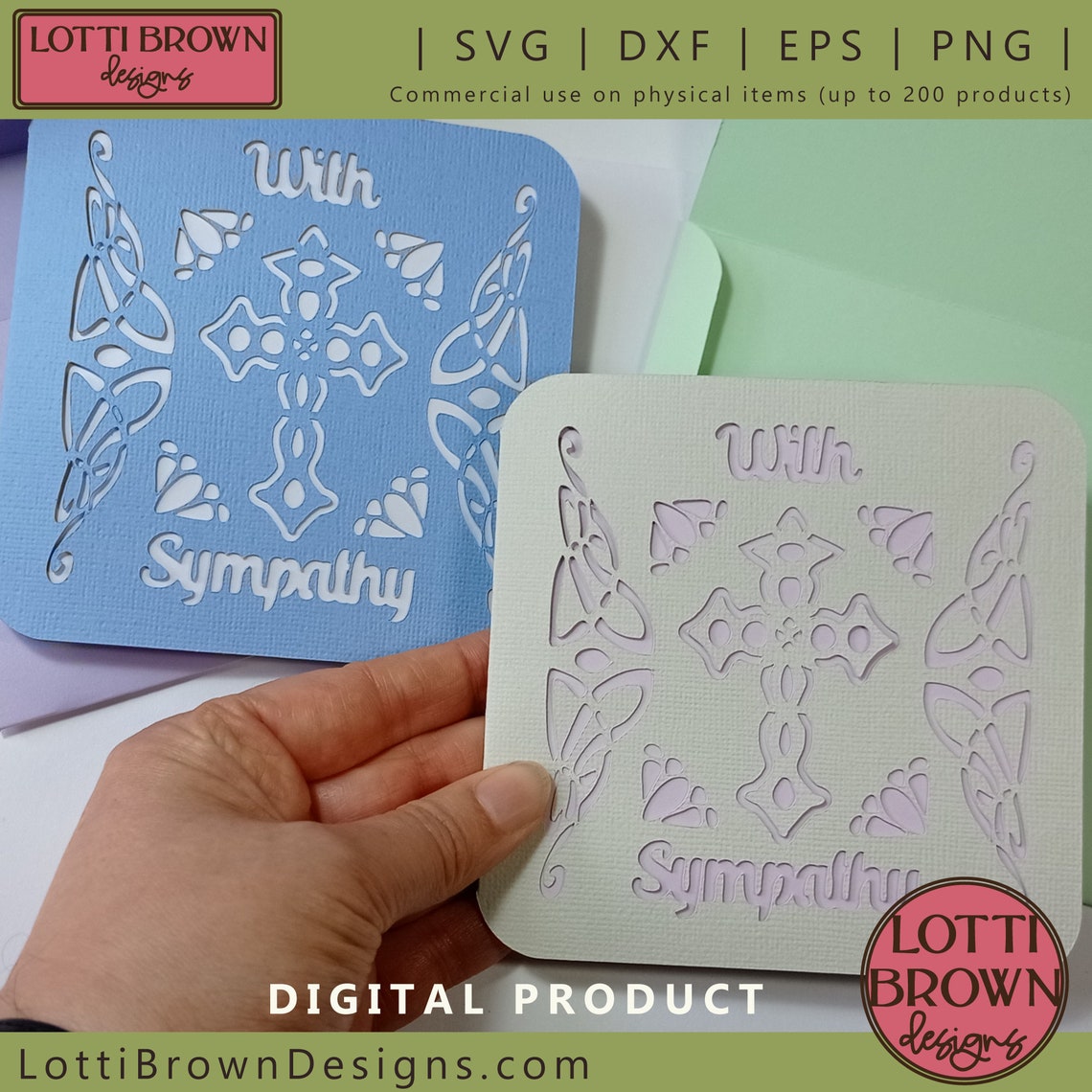 Sympathy Card SVG Sympathy Card Template Christian - Etsy