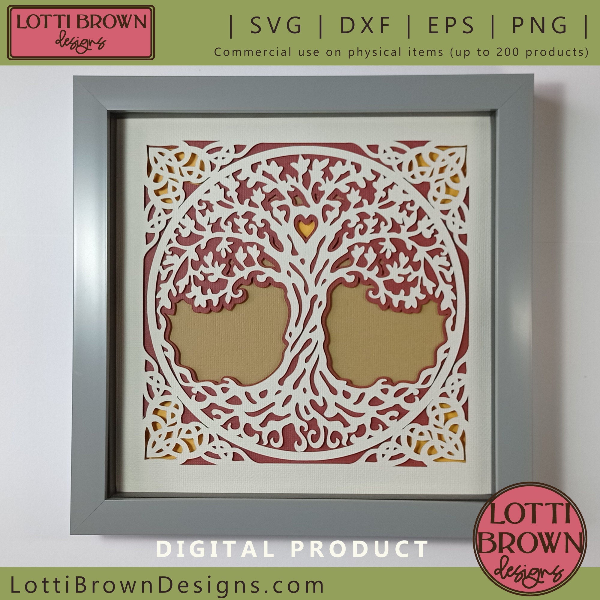 Layered Tree of Life SVG Celtic Tree of Life Shadow Box SVG - Etsy