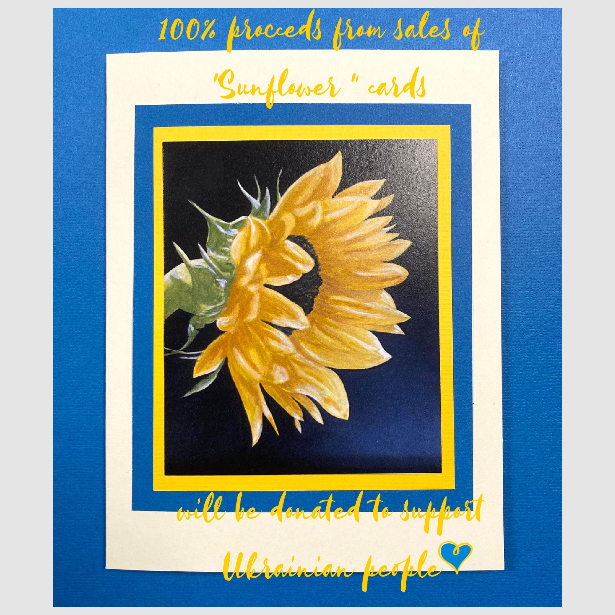 Set of 4 Sunflower Cards Sunflower Greeting Cards Handmade - Etsy