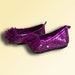 Purple Sequin Shoes for Dolls, Flower Sequin Shoes, Shoes for Girl Doll ...