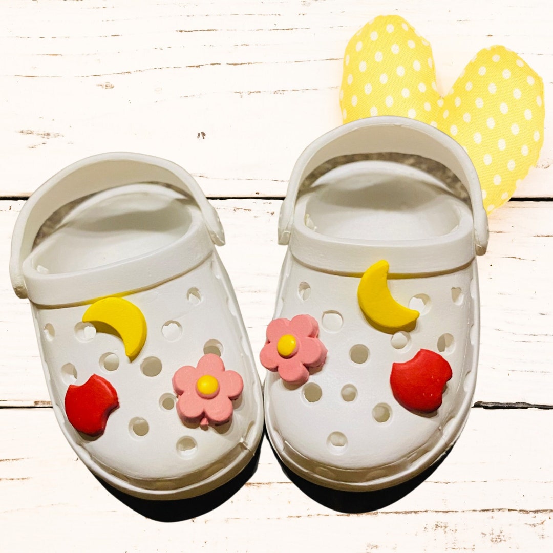 White Crocs for Dolls, Crocs With the Charms for 14 Dolls - Etsy