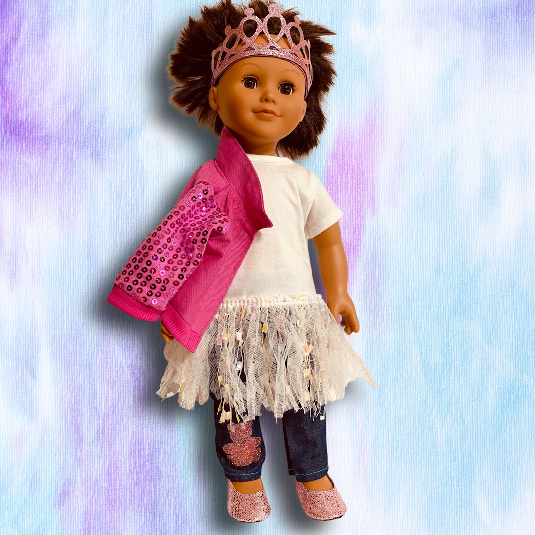 Outfit for 18 Inch Doll, 5 Piece Set for Girl Doll, Doll Accessories ...