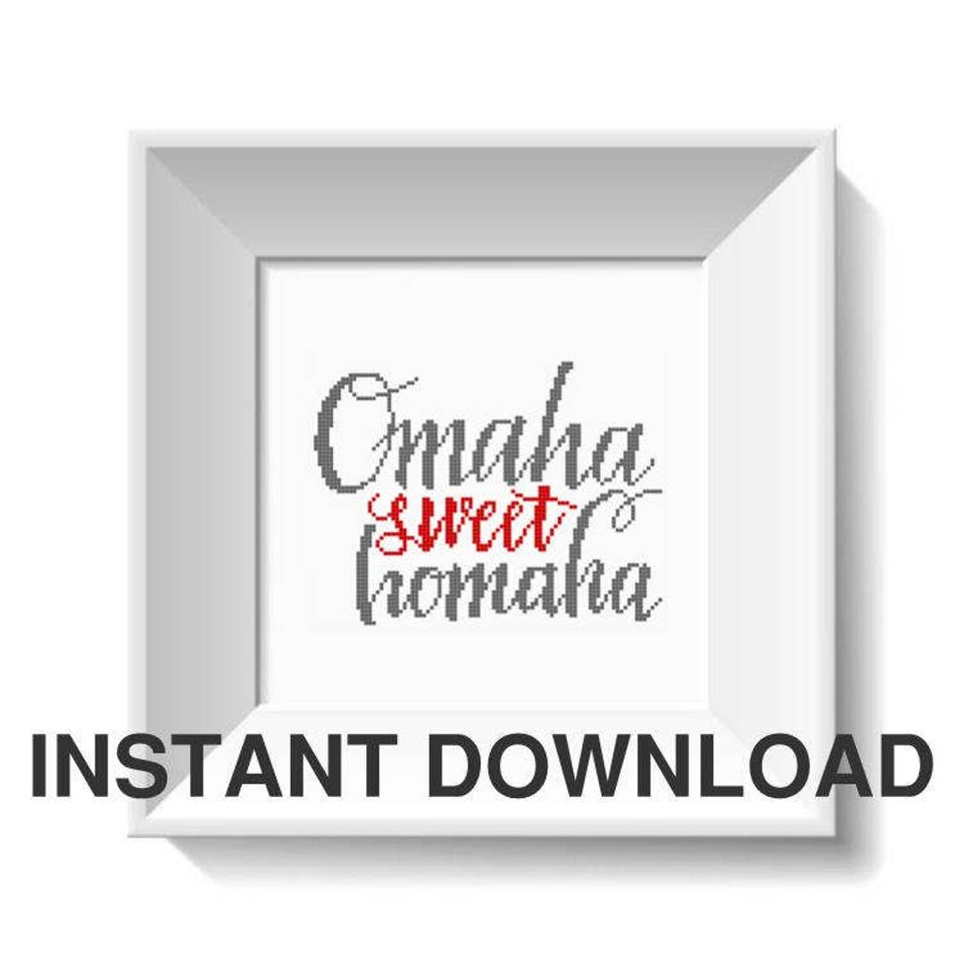 Omaha Sweet Homaha, Beginner Cross Stitch Pattern, DIY, Nebraska, Hand ...