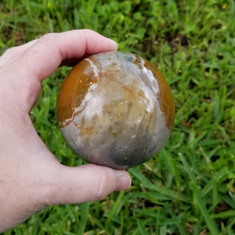 Polychrome Jasper Sphere 68mm, Polychrome Jasper, Sphere, 438 Grams, #1 ...