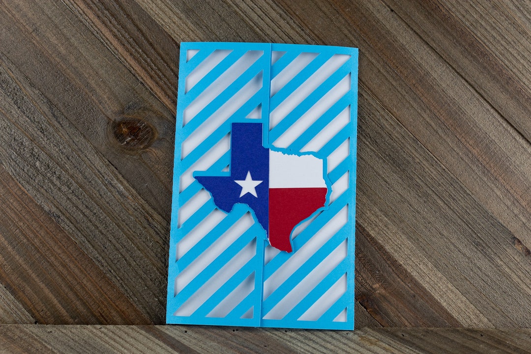 Texas State Card, Texas State Card, Texas Theme Card, Texas Themed Card ...