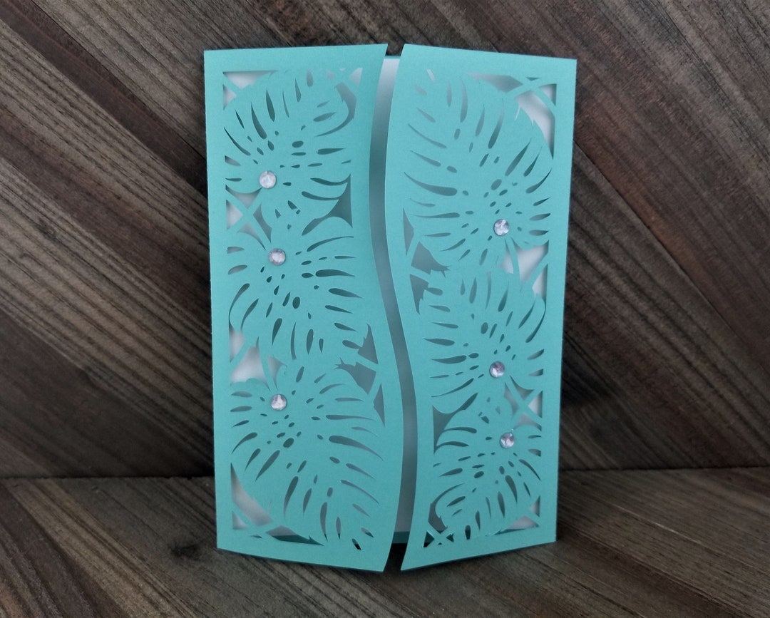 Palm Leaf Card Palm Leaf Card Palm Leaf Theme Card Nature - Etsy