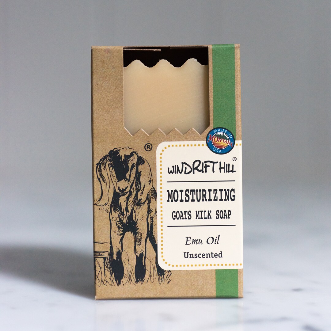 Goat Milk Soap | Emu Oil Unscented | 5oz. | Hand Made Moisturizing Soap ...